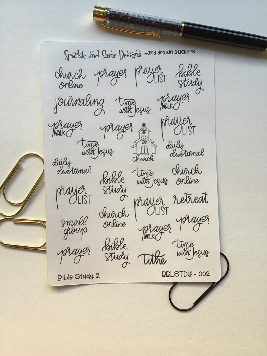 Bible Study Planner Stickers (bible Study Stickers, Faith Journaling ...