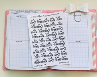 Car Payment Bill Stickers With Icon and Checklist Planner - Etsy