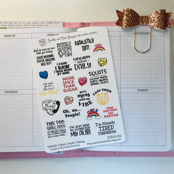 Sassy Stickers - Etsy
