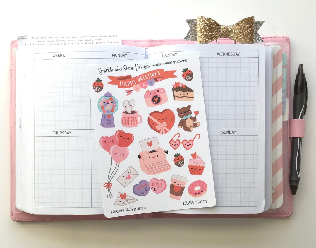 Cute Valentines Day Planner Stickers (holiday, Seasonal and Celebration ...