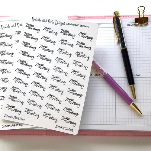 Zoom Meeting Planner Planner Stickers | Etsy