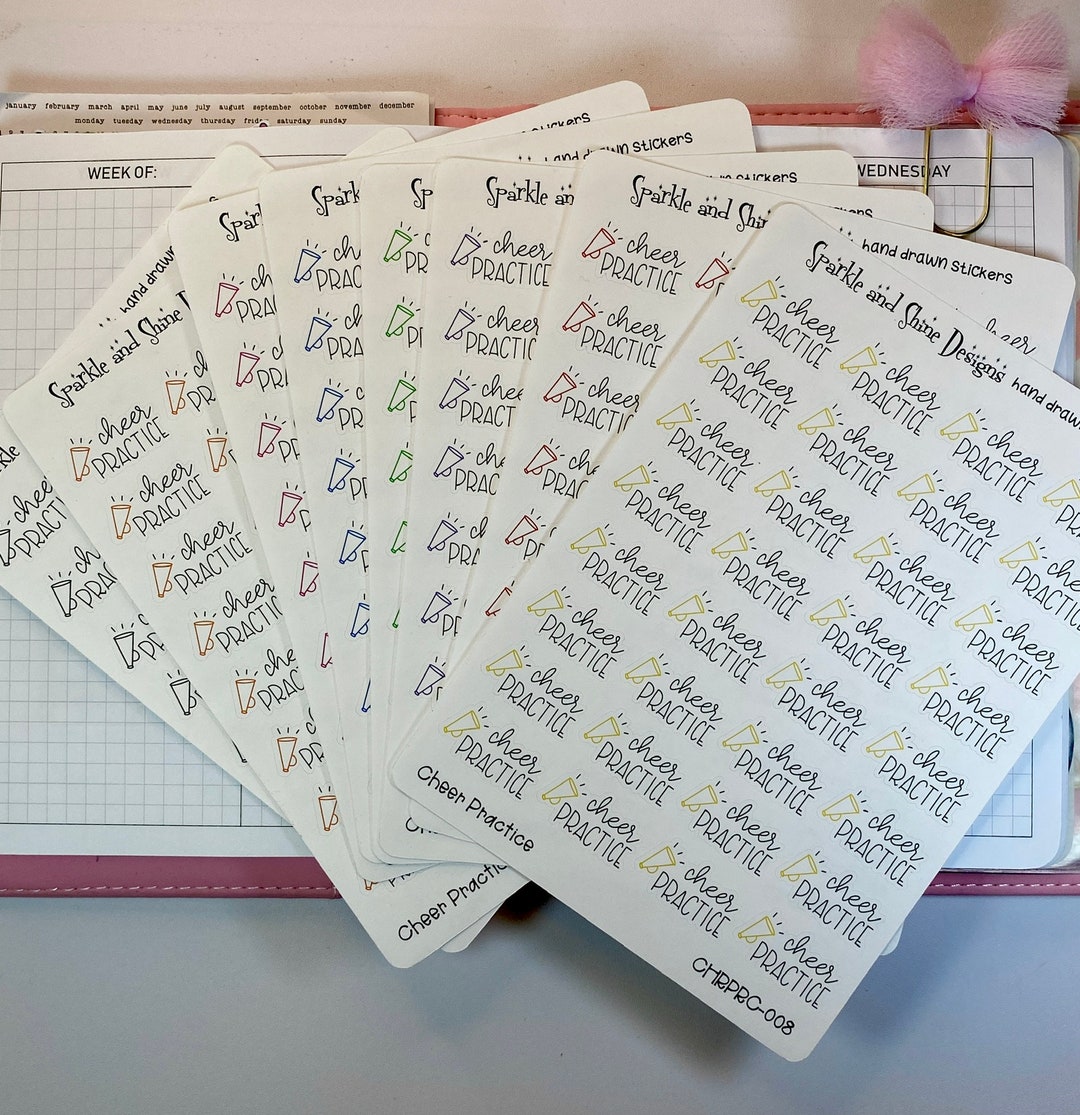 Cheerleading Practice Cheer Practice Planner Stickers - Etsy