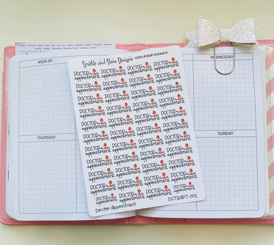 Doctor Appointment Planner Stickers (health and Wellness, Habit ...