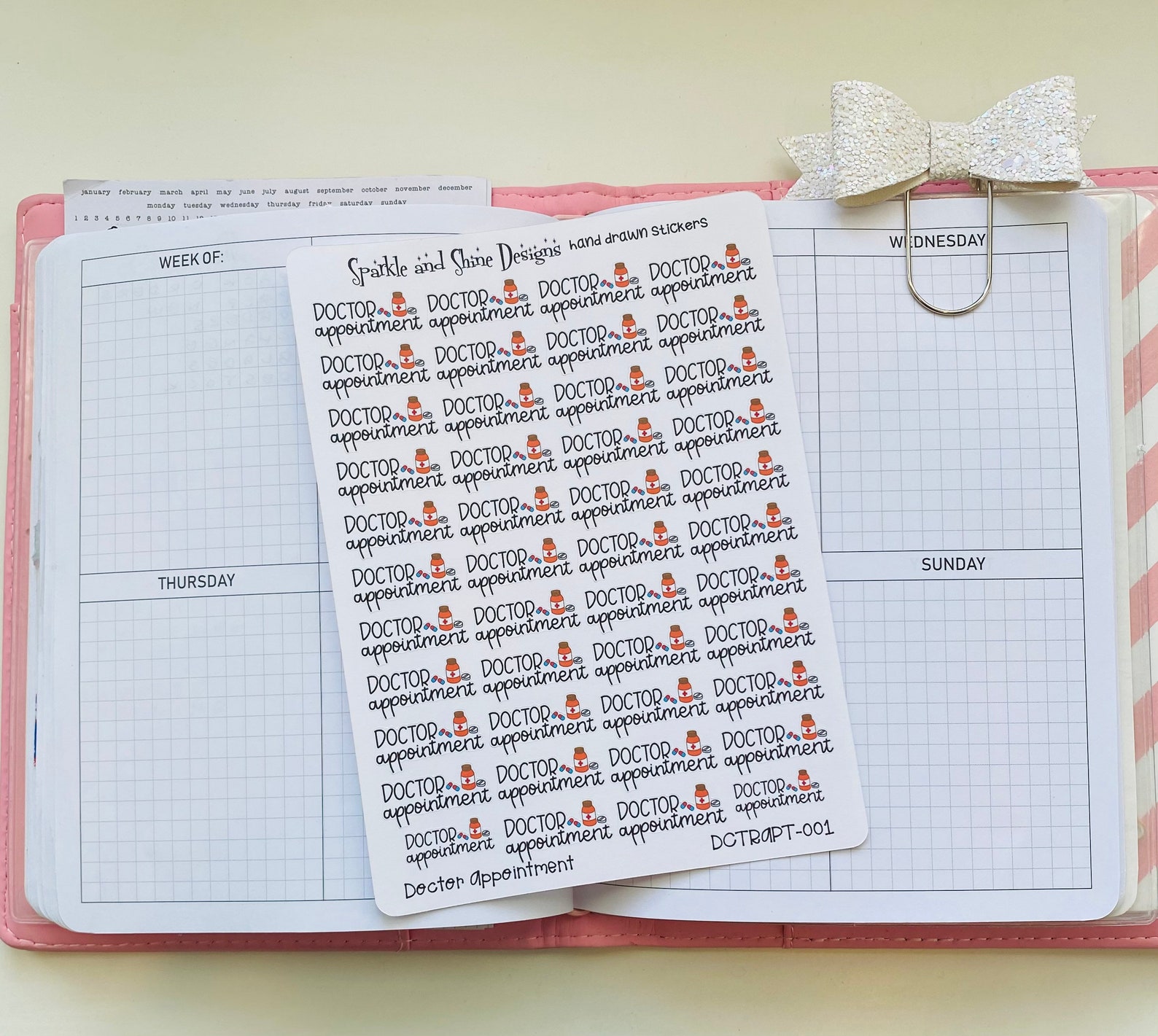 Doctor Appointment Planner Stickers (health and Wellness, Habit ...