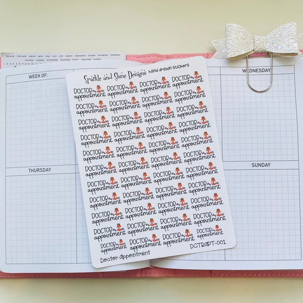 Doctor Appointment Planner Sticker - Etsy