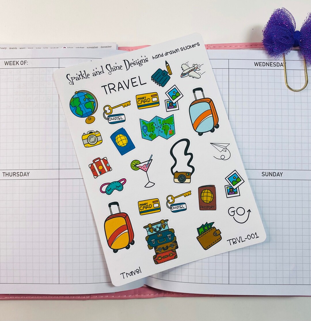 Travel Planner Stickers - Etsy