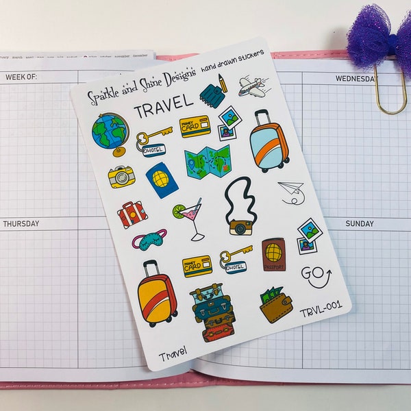 Travel Planner Stickers - Etsy
