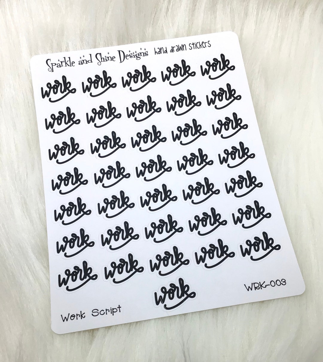 Work Script Work Text Work Planner Stickers - Etsy