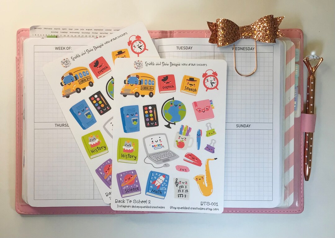 Back to Class Back to School Planner Stickers - Etsy