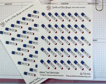 48 Cute Blood Test/blood Work Planner Stickers - Etsy