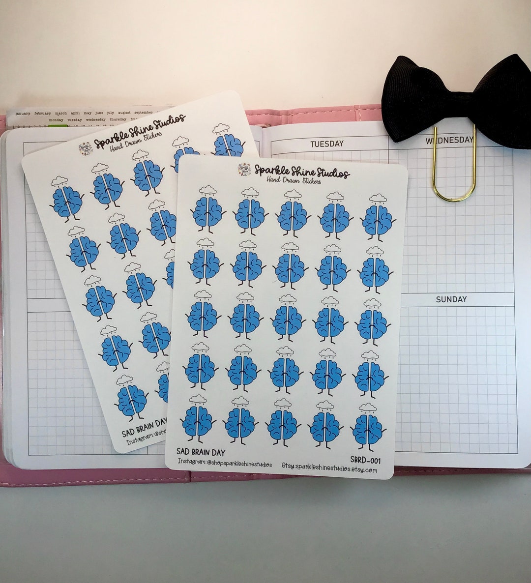 Sad Brain Planner Stickers - Etsy