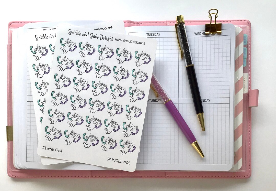 Phone Call Planner Stickers - Etsy