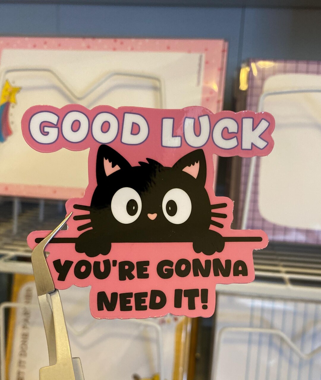 Waterproof Good Luck Black Cat Vinyl Stickers (laptop Stickers, Water ...