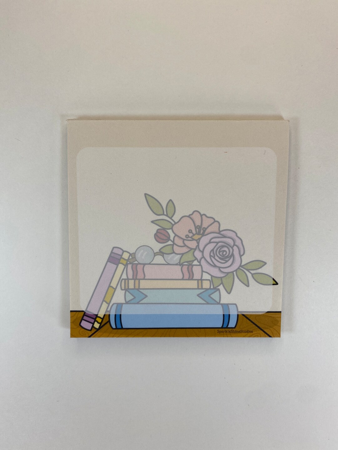 Lovely Book Stack Handmade Notepad, Handmade Gift, Handmade Notepad ...