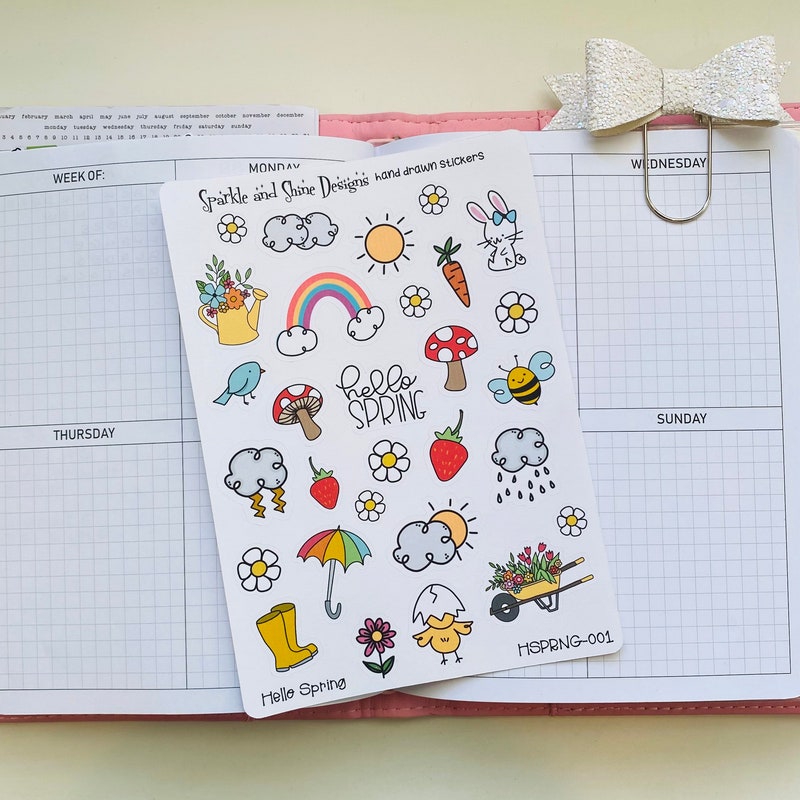 Spring Stickers - Etsy