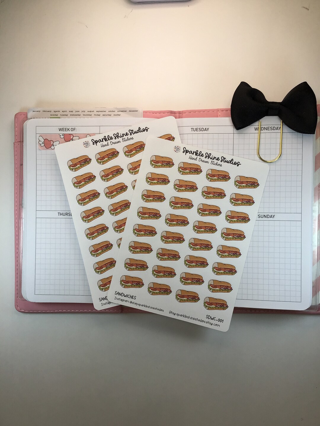 Sandwiches Lunch Meal Planning Planner Stickers - Etsy