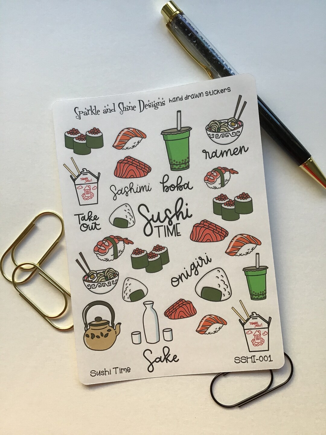 Sushi Time Planner Stickers - Etsy
