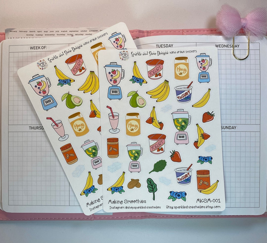 Making Smoothies Planner Stickers, Food and Drink Stickers - Etsy