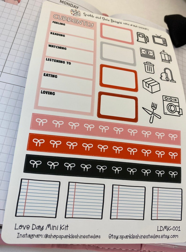 Love Planner Sticker Kit: Vertical Weekly Layout (1.5" Columns) - Etsy