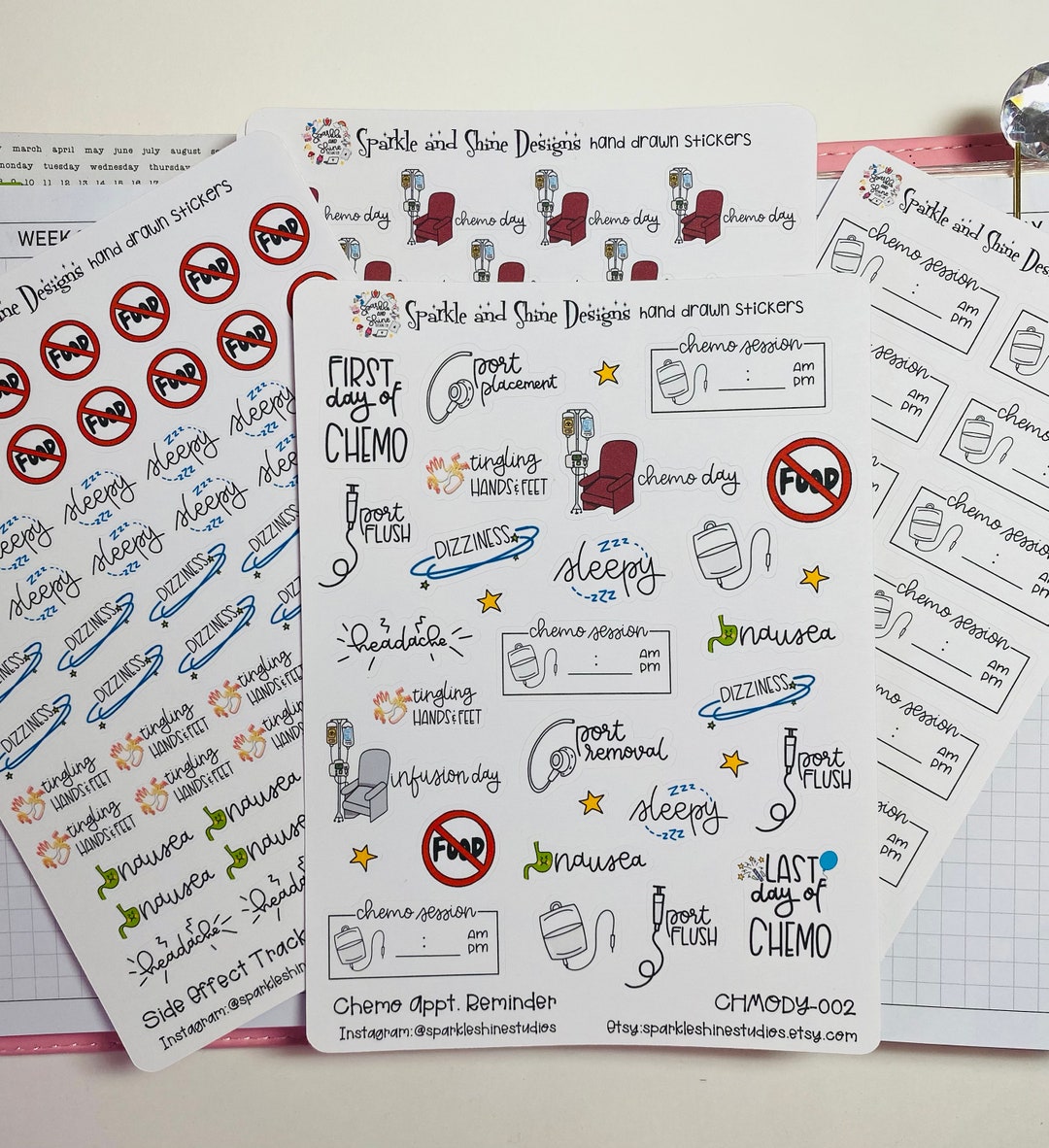 Chemo Appointment Planner Stickers (chemotherapy, Immunotherapy ...