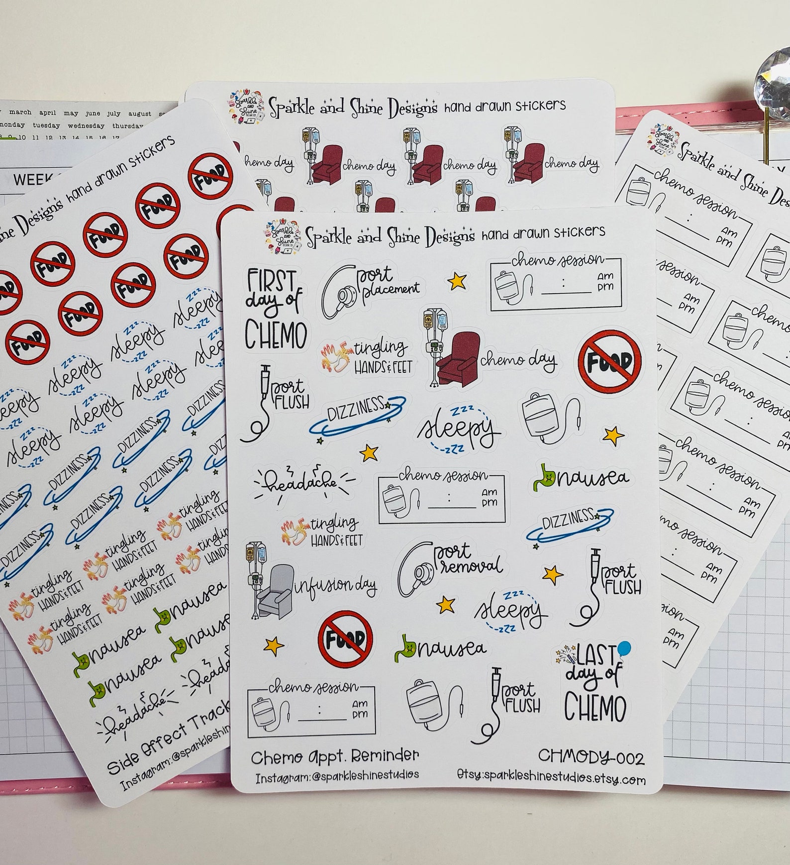 Chemo Appointment Planner Stickers (chemotherapy, Immunotherapy ...