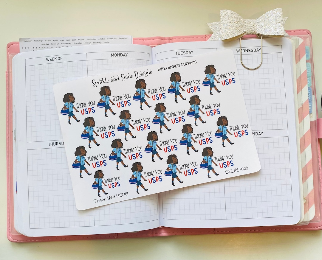 Thank You USPS Snail Mail Pen Pal Stickers (hobbies and Craft Stickers ...