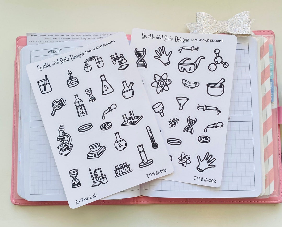 In the Lab Science Class Planner Stickers - Etsy