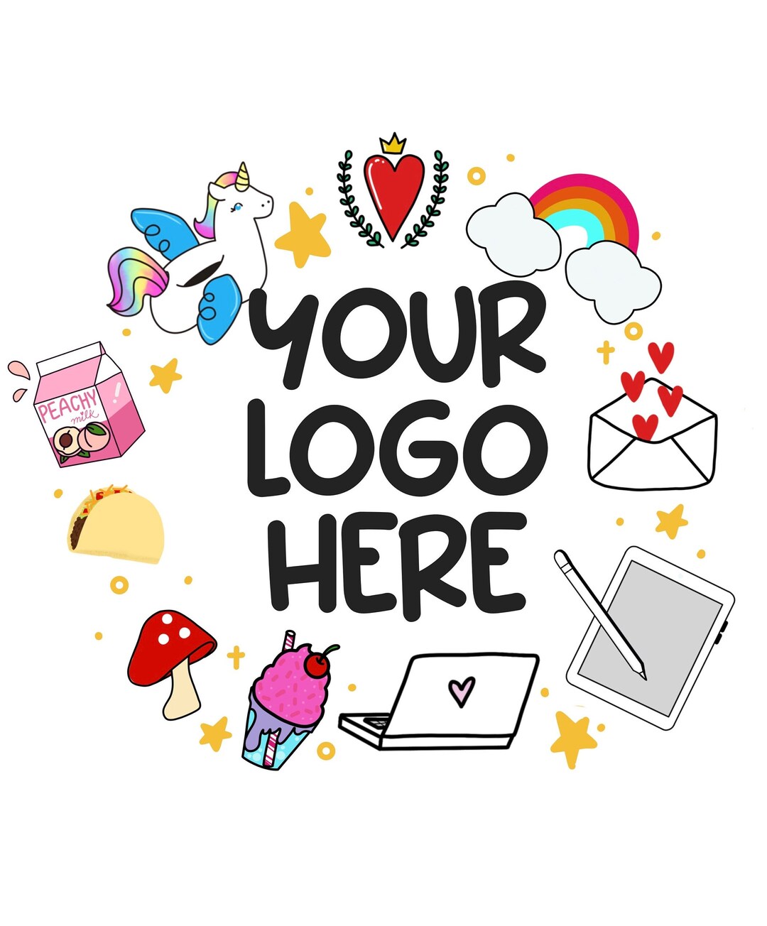 Custom Round Logo / Business / Small Business Sticker Sheets - Etsy