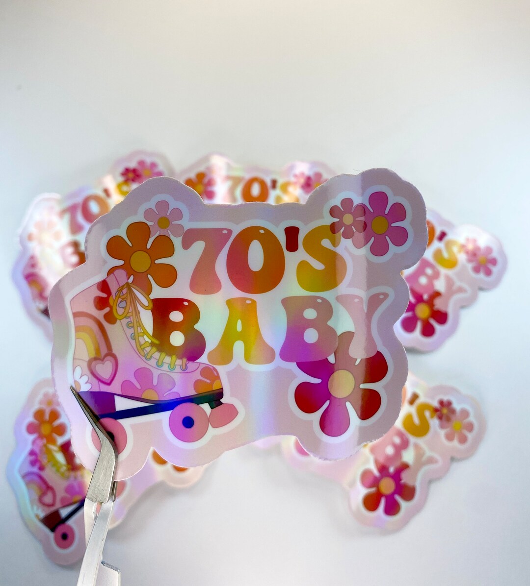 Waterproof 70's Baby Vinyl Stickers (laptop Stickers, Water Bottle ...