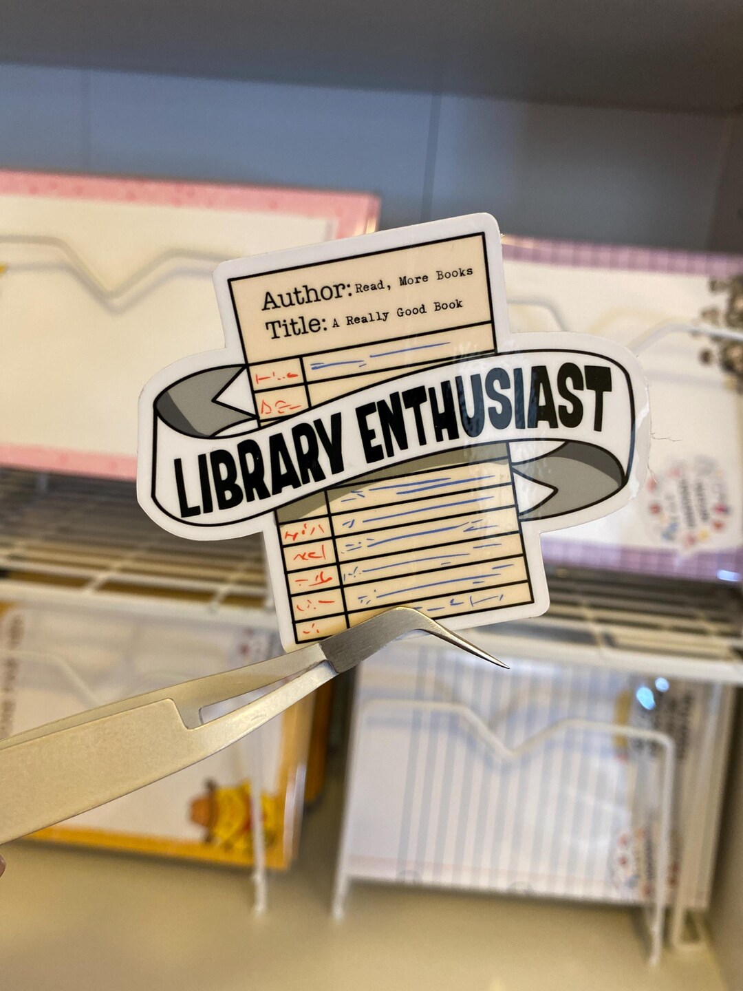 Library Enthusiast Vinyl Sticker: Waterproof Book Lover Vinyl Stickers ...