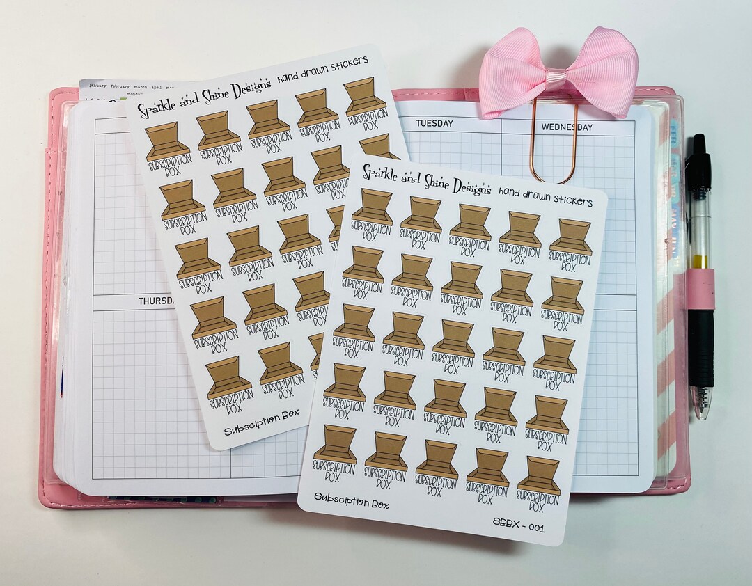 Subscription Box Planner Stickers - Etsy