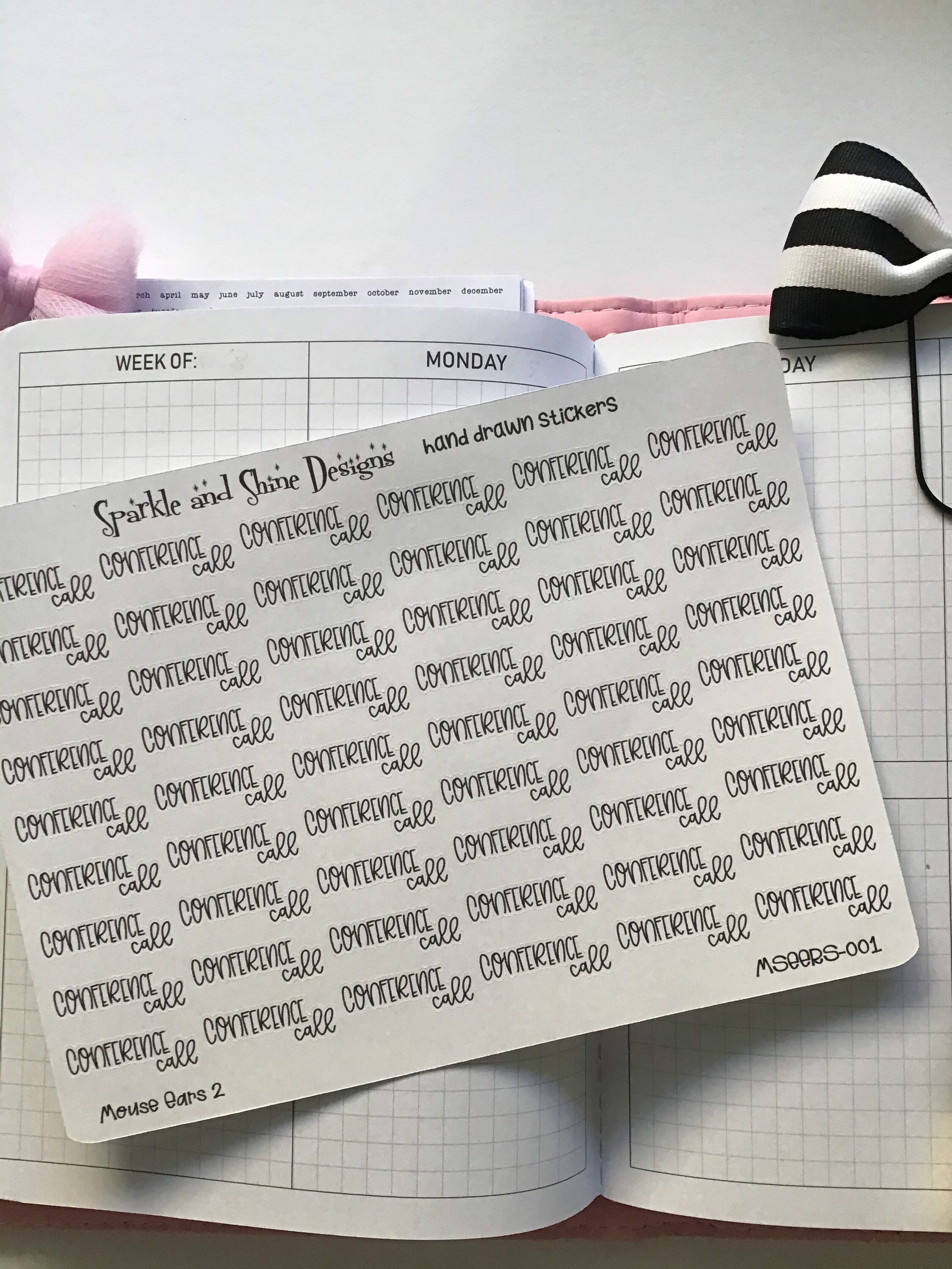 Conference Call Planner Planner Stickers | Etsy