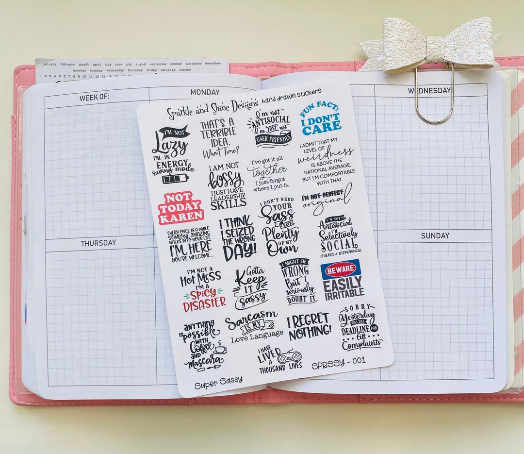 Super Sassy Planner Stickers - Etsy