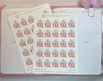 No Spend Functional/icon Stickers, Planner Stickers, Erin Condren - Etsy