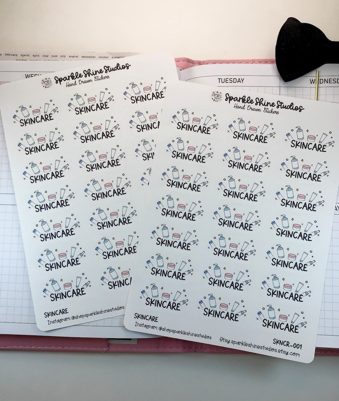 Skin Care Planner Stickers (health and Wellness, Habit Tracking, Self ...