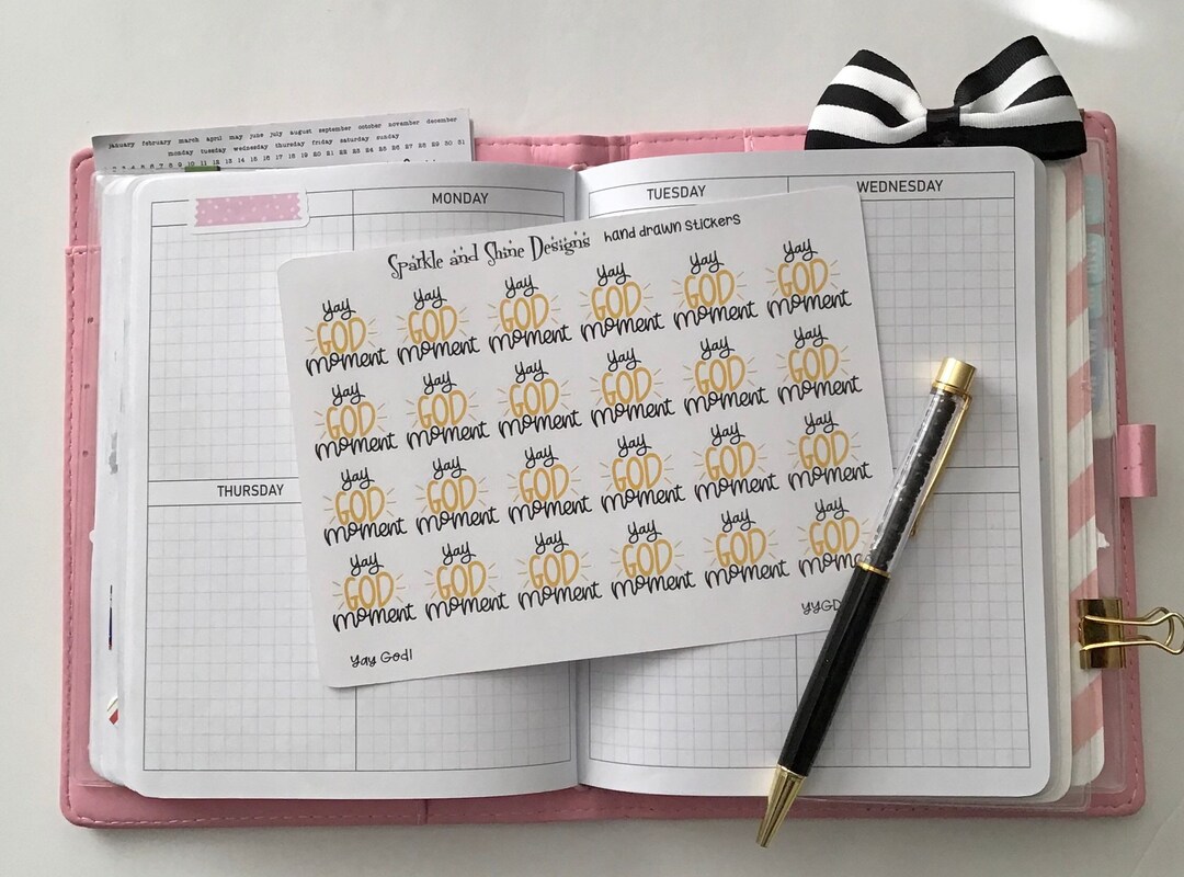 Yay God Moment Planner Stickers - Etsy