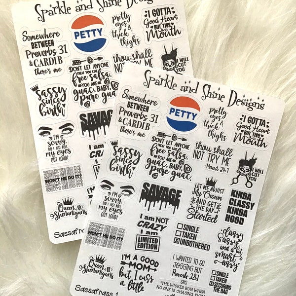 Petty Planner Stickers - Etsy UK