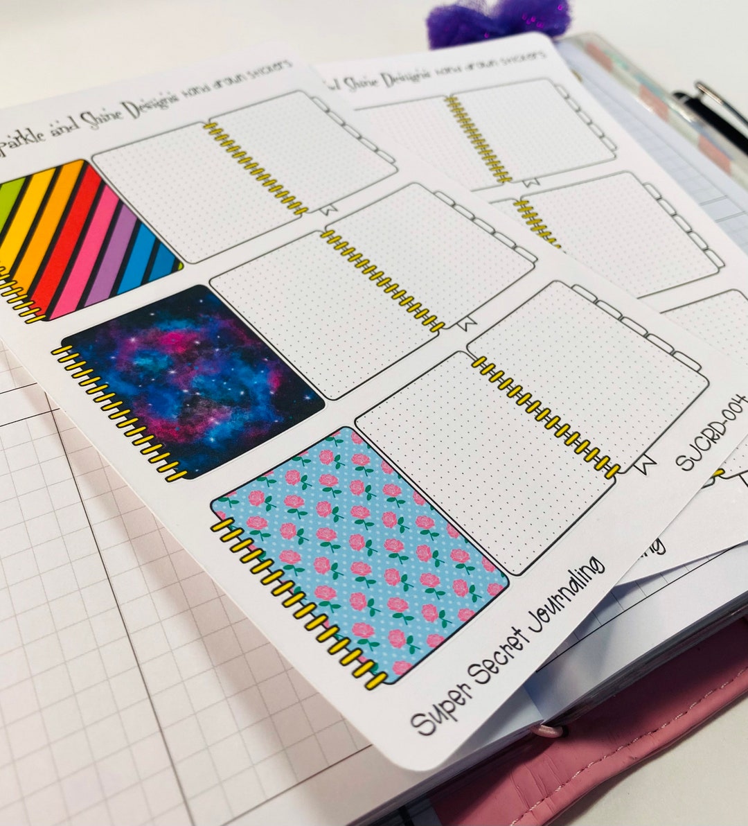 Super Secret Journaling Box Foldover Journaling Boxes Planner Stickers ...