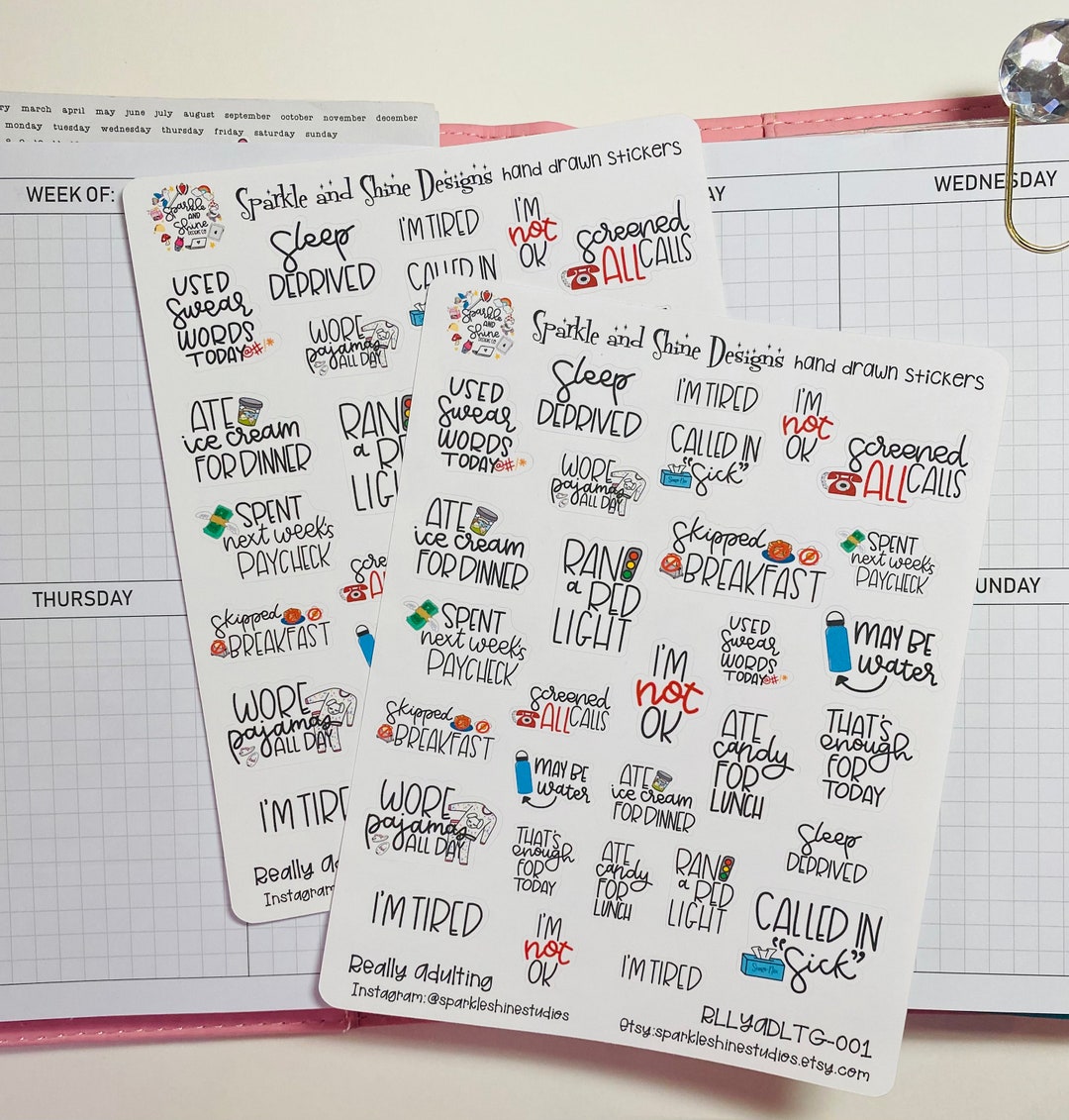 Really Adulting Sassy Planner Stickers - Etsy