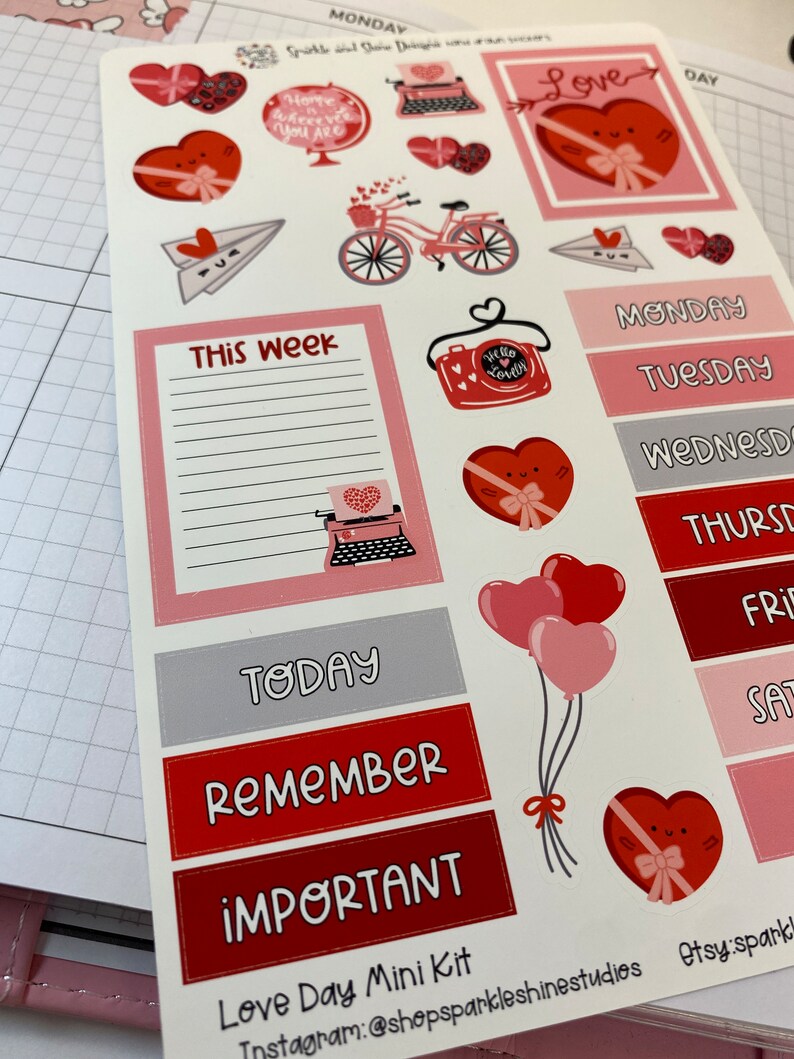 Love Planner Sticker Kit: Vertical Weekly Layout (1.5" Columns) - Etsy