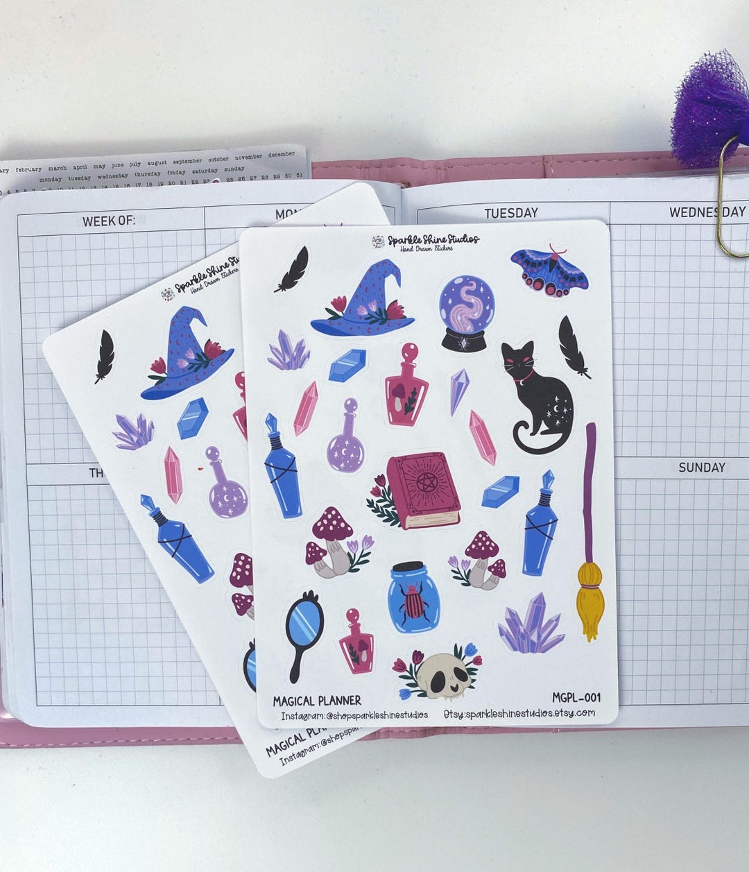 Witchy Planner Halloween Planner Stickers (holiday, Seasonal and ...