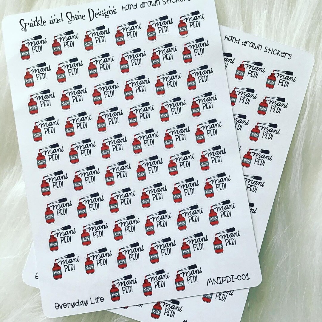 Mani Pedi Stickers - Etsy