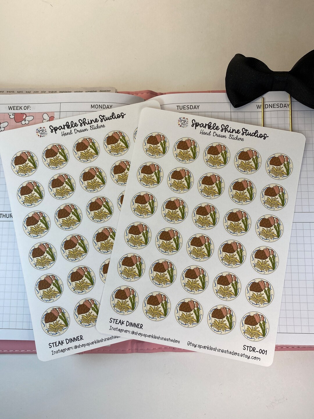 Steak Meal Planning Dinner Planner Stickers, Food and Drink Stickers - Etsy