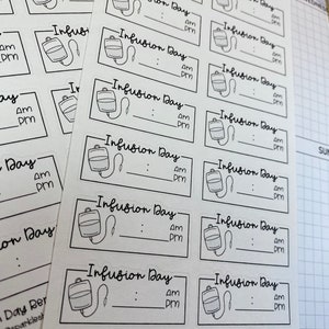 Infusion Day Appointment Reminder Planner Stickers (chemotherapy ...