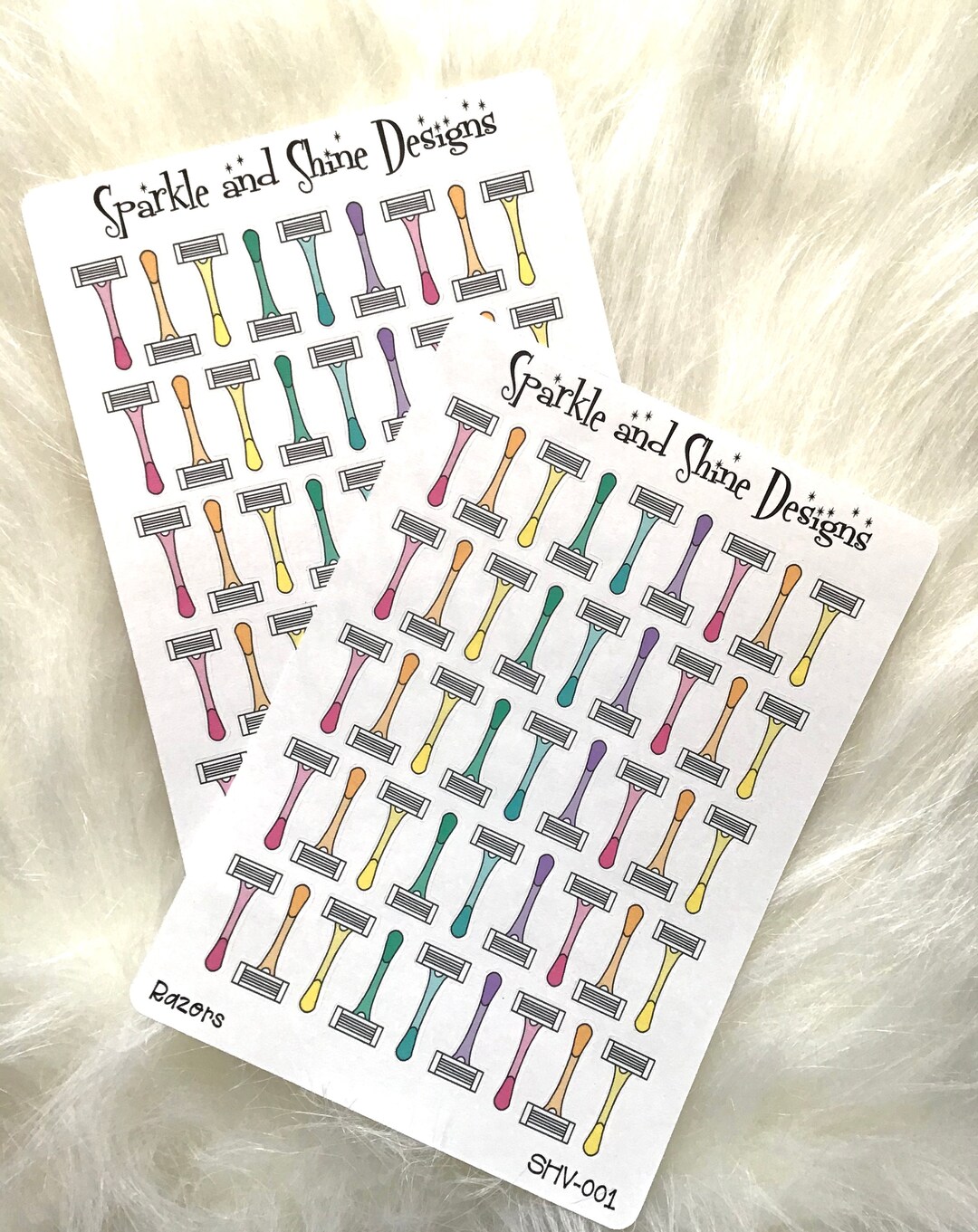 Shaving Razor Planner Stickers - Etsy