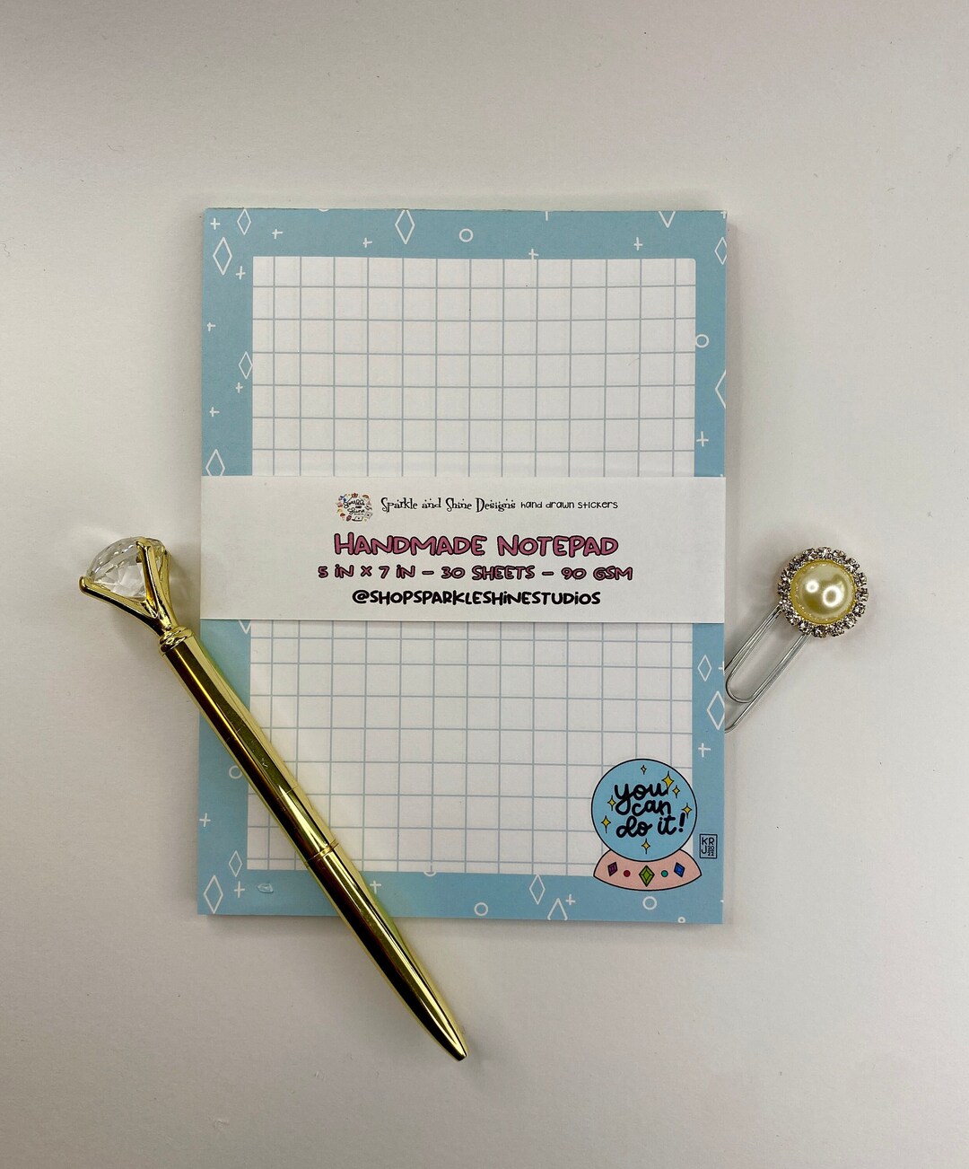 You Can Do It Handmade Notepad, Handmade Gift, Handmade Notepad, , Cute ...