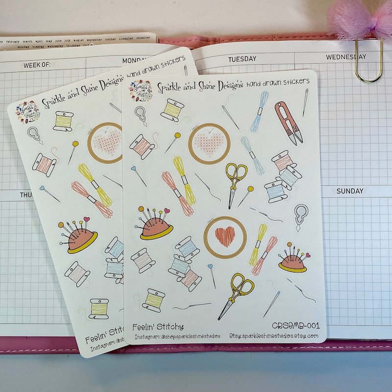 Stitch Stickers - Etsy