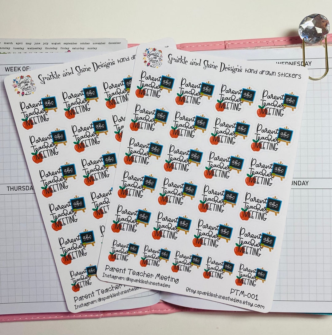 Parent Teacher Meeting Planning Teacher Planner Stickers - Etsy