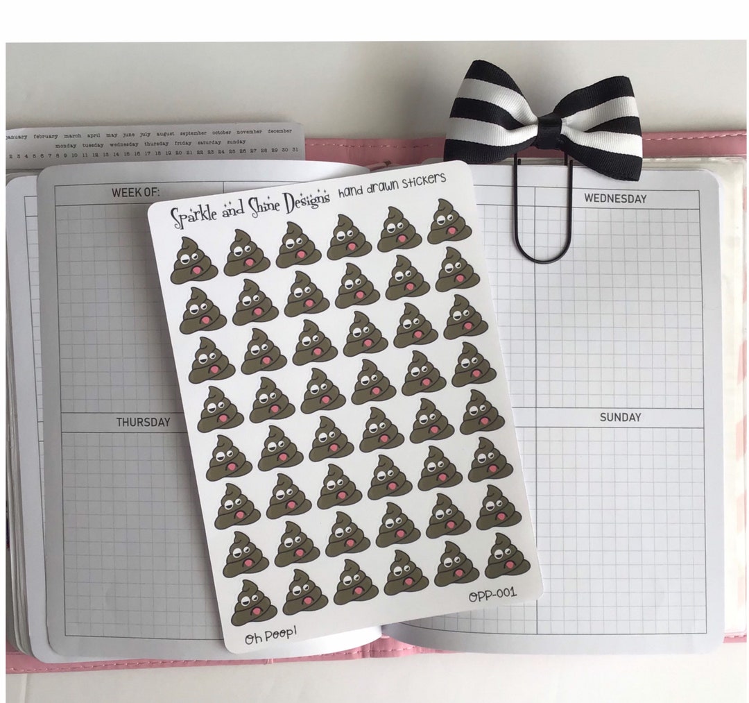 Poopy Planner Stickers - Etsy