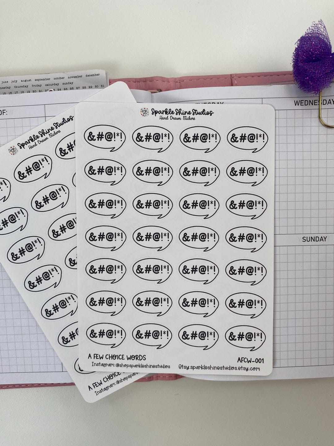 A Few Choice Words! Sassy Snarky Planner Stickers - Etsy